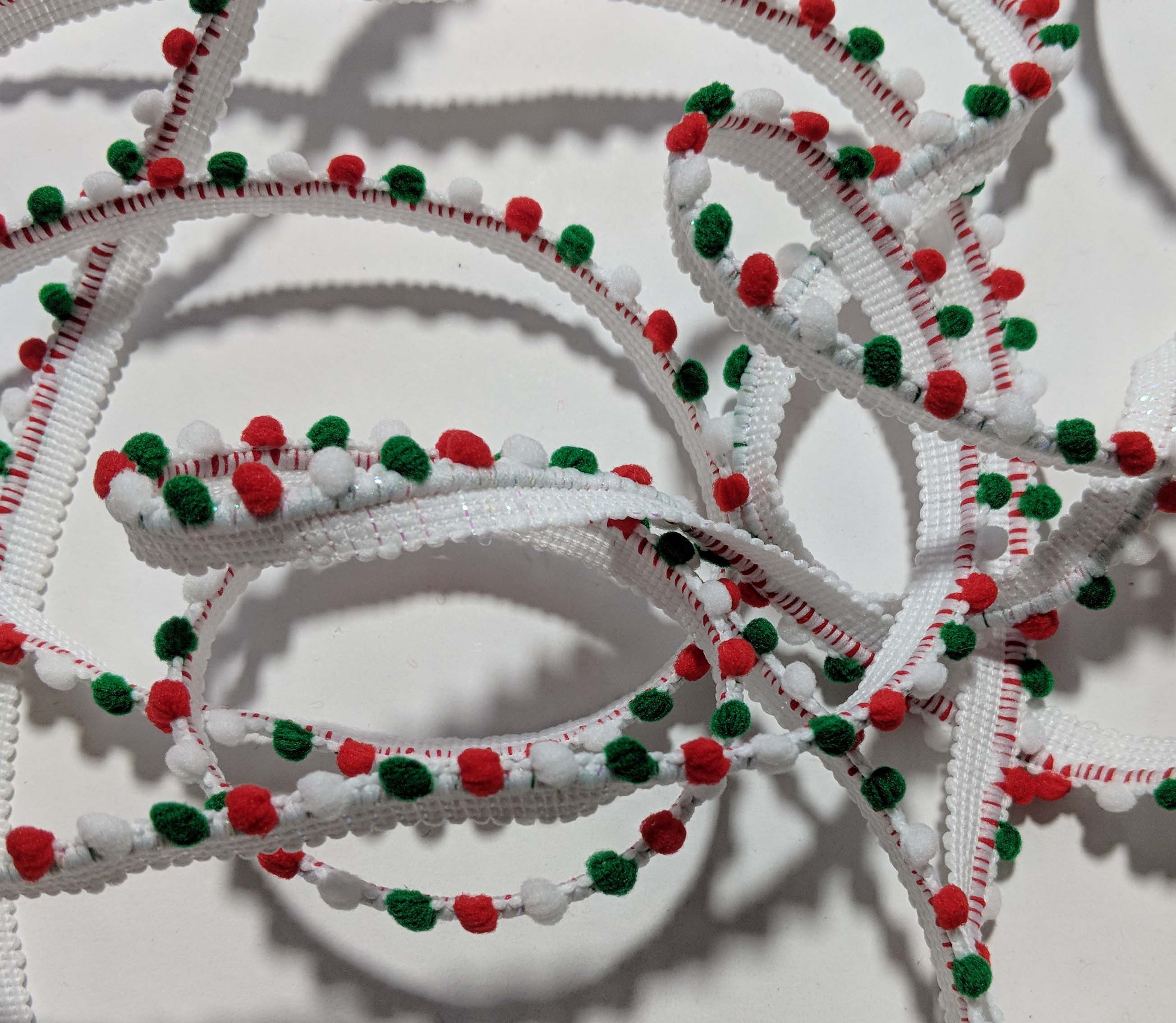 CHRISTMAS Variegated French Pom Pom Trim 1/2 Wide - Etsy