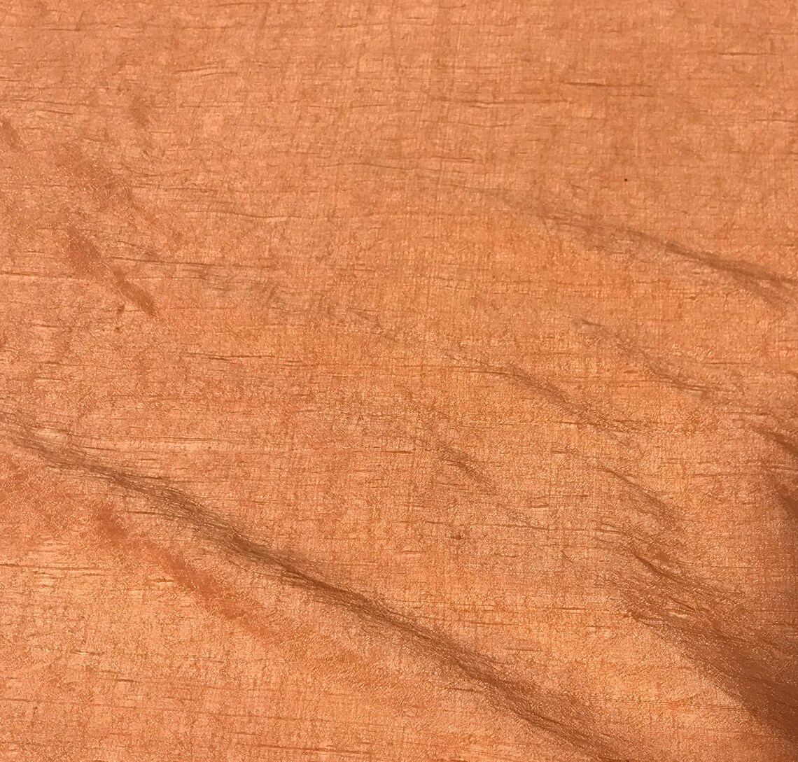 Hand Dyed Persimmon Orange - Silk Dupioni Fabric - Etsy