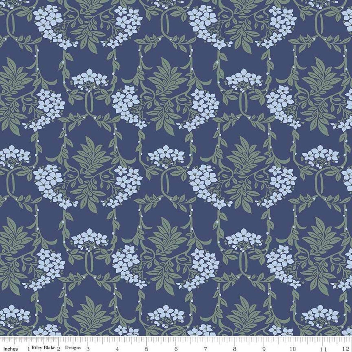 Nouveau Mayflower Blue the Hesketh House Collection Liberty | Etsy