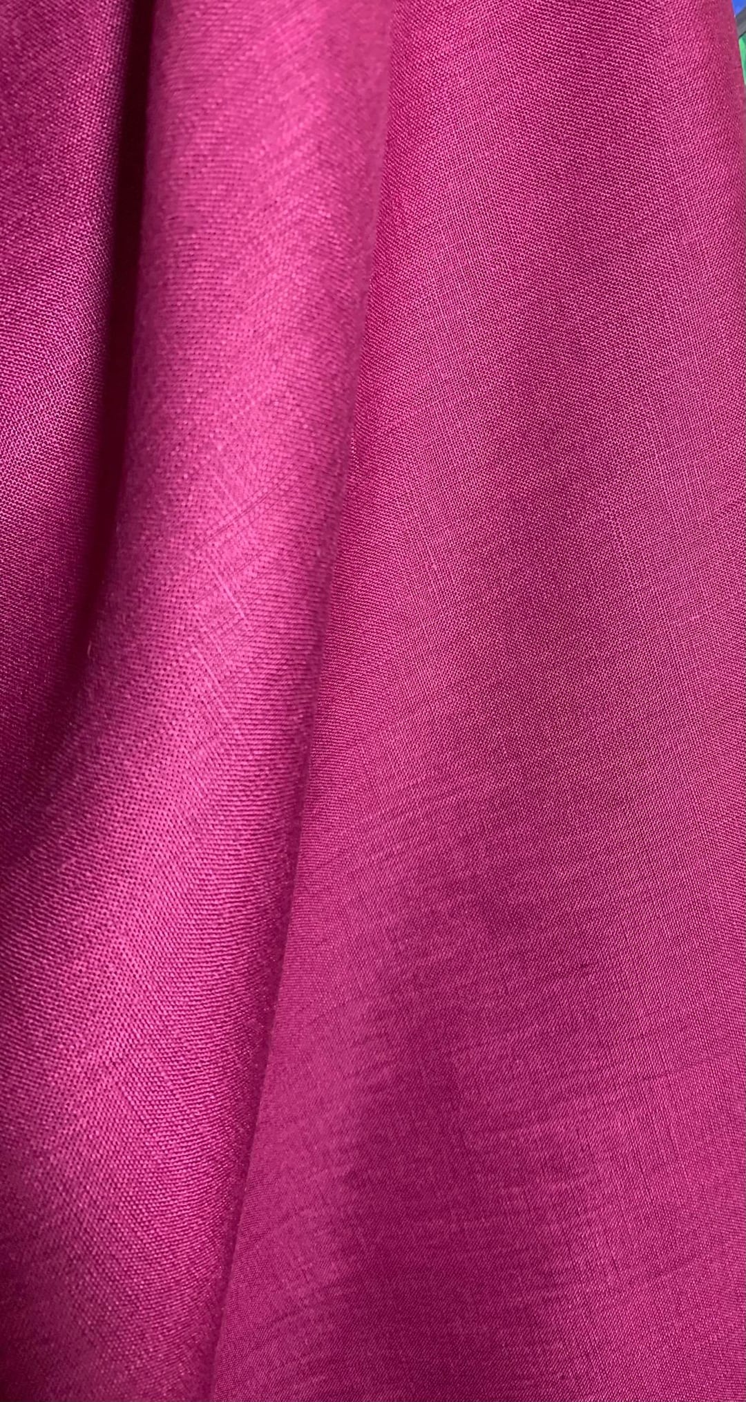 Raspberry Pink 100% Linen Fabric - Etsy