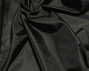 Black Color Polyester Lining Fabric is Soft Light Weightand - Etsy