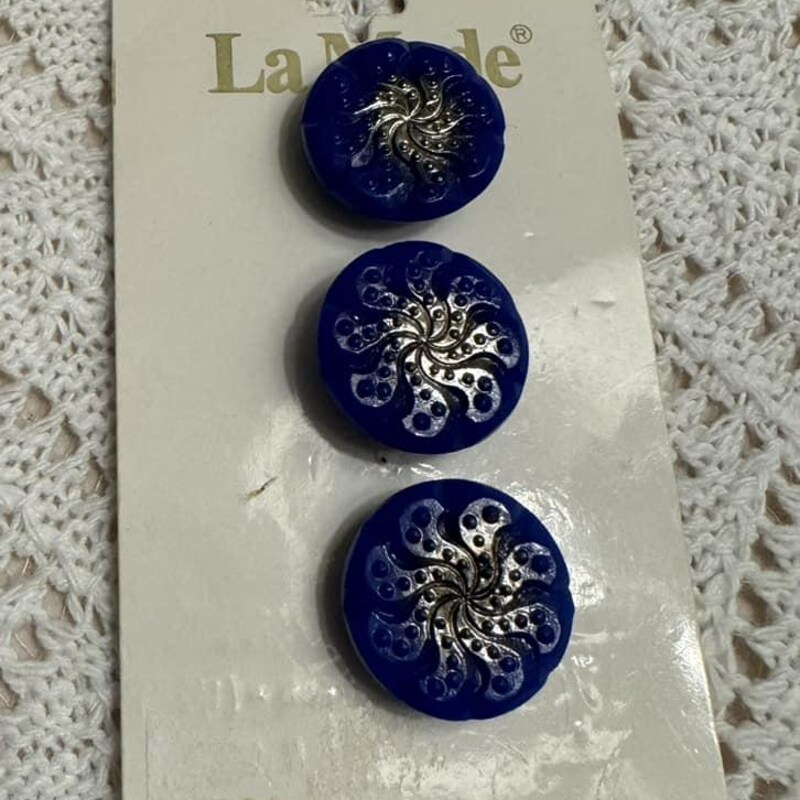 Blue Glass Buttons - Etsy