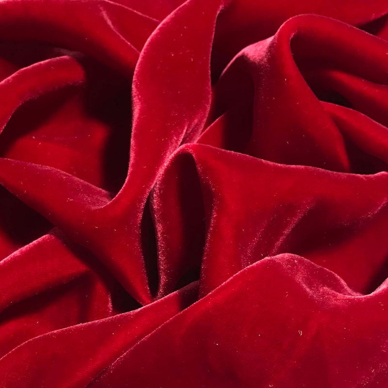 Red Velvet Fabric - Etsy