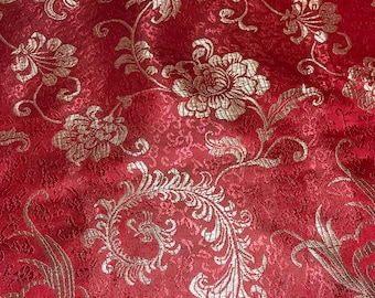 Red Gold Brocade - Etsy