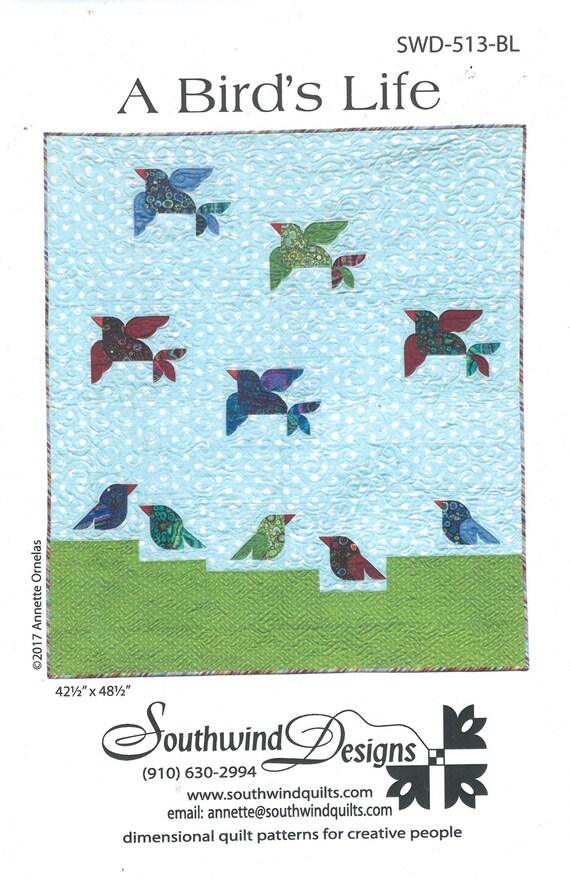 A Bird's Life Quilt Pattern Southwind Designs | Etsy