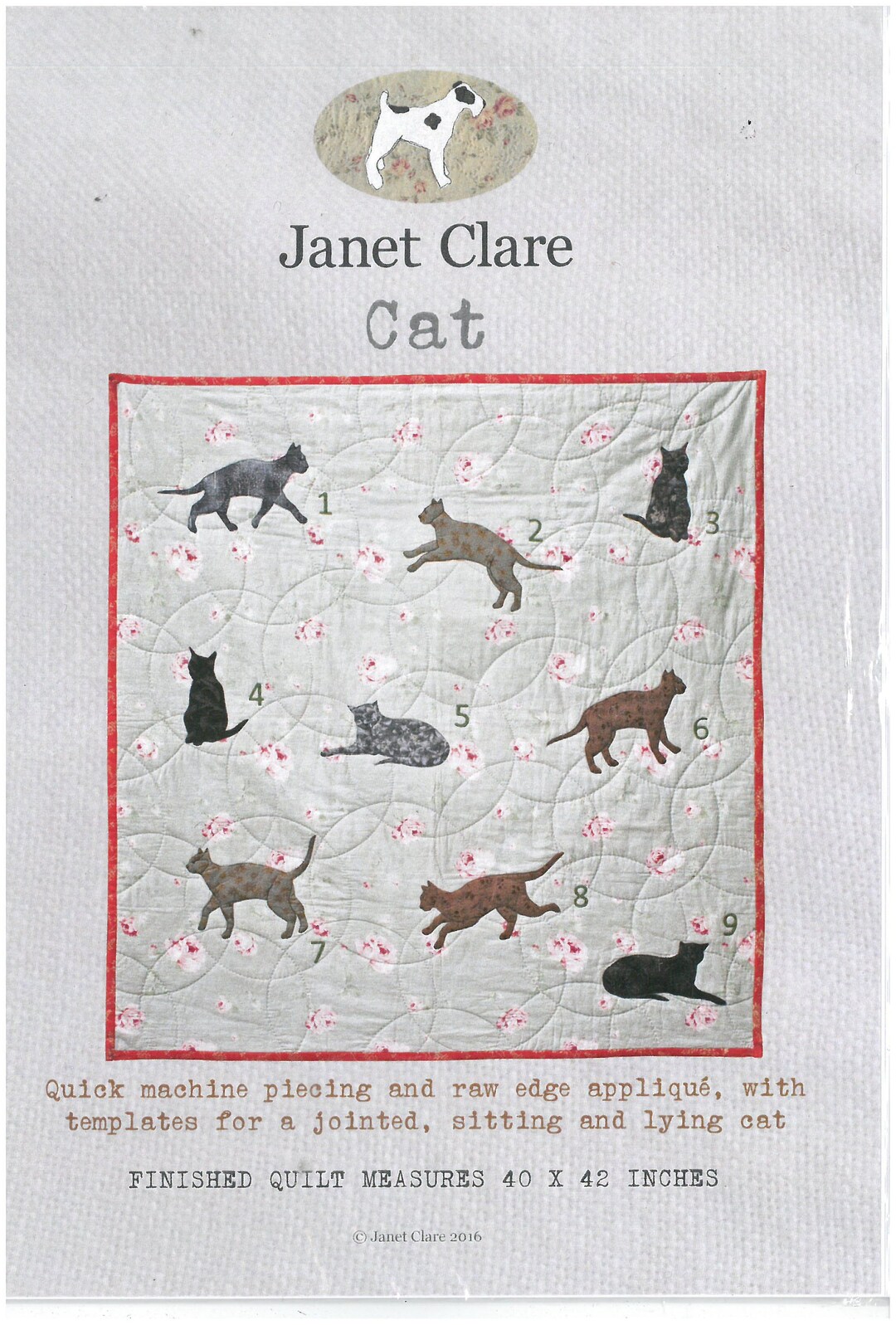 Cat Quilt Pattern -janet Clare - Etsy