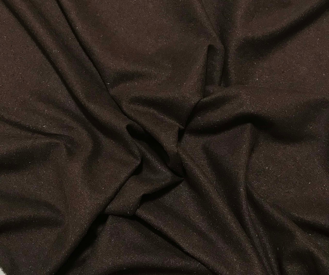 CHOCOLATE BROWN Raw Silk NOIL Fabric - Etsy