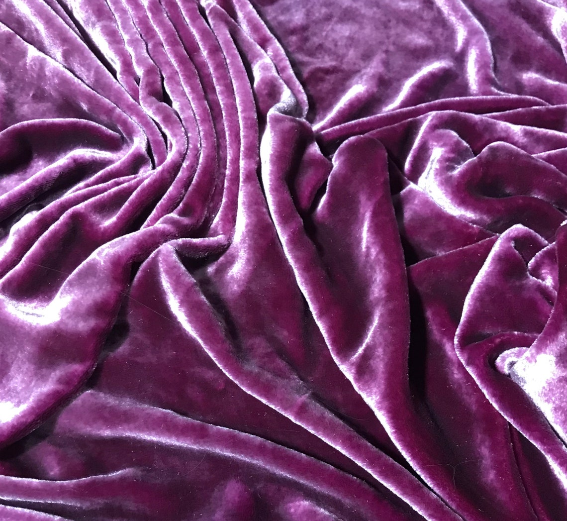 Boysenberry Purple Hand Dyed Very Plush Long Pile Silk - Etsy