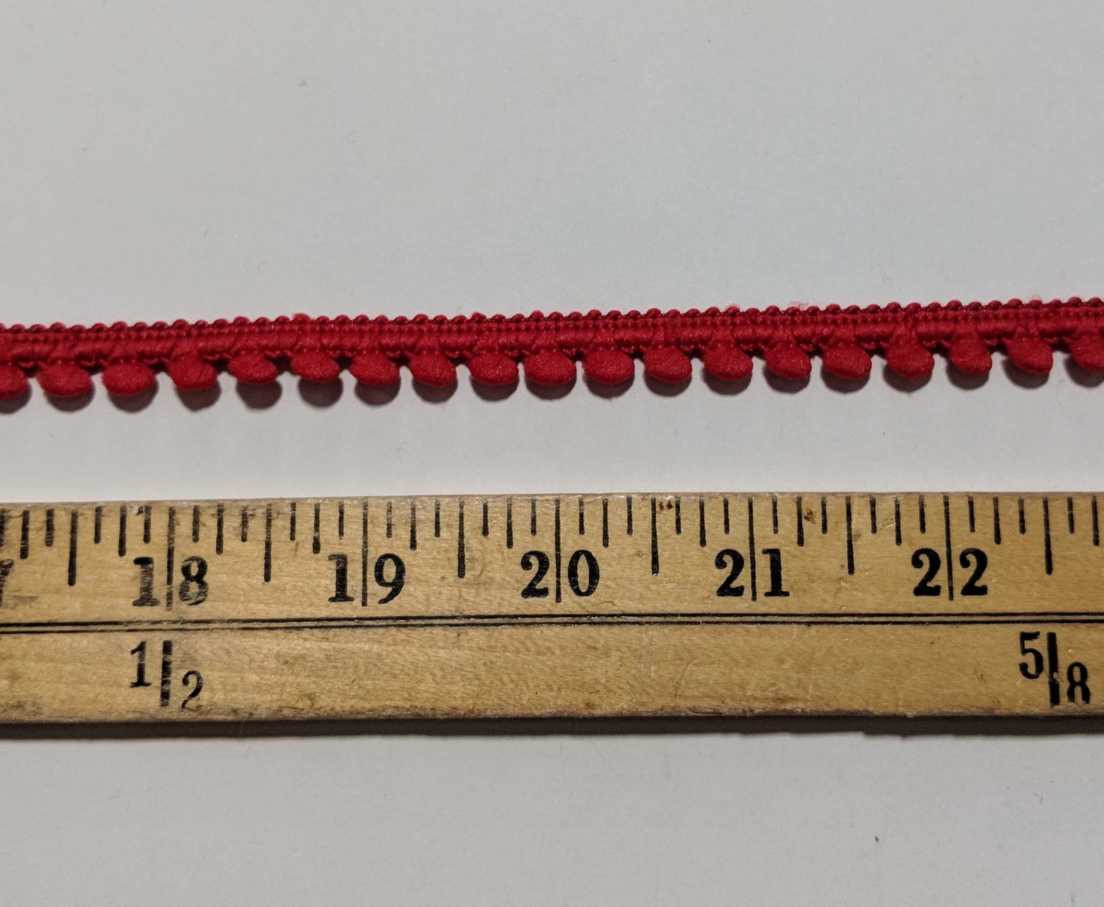 RED French Pom Pom Trim 3/8 Wide | Etsy
