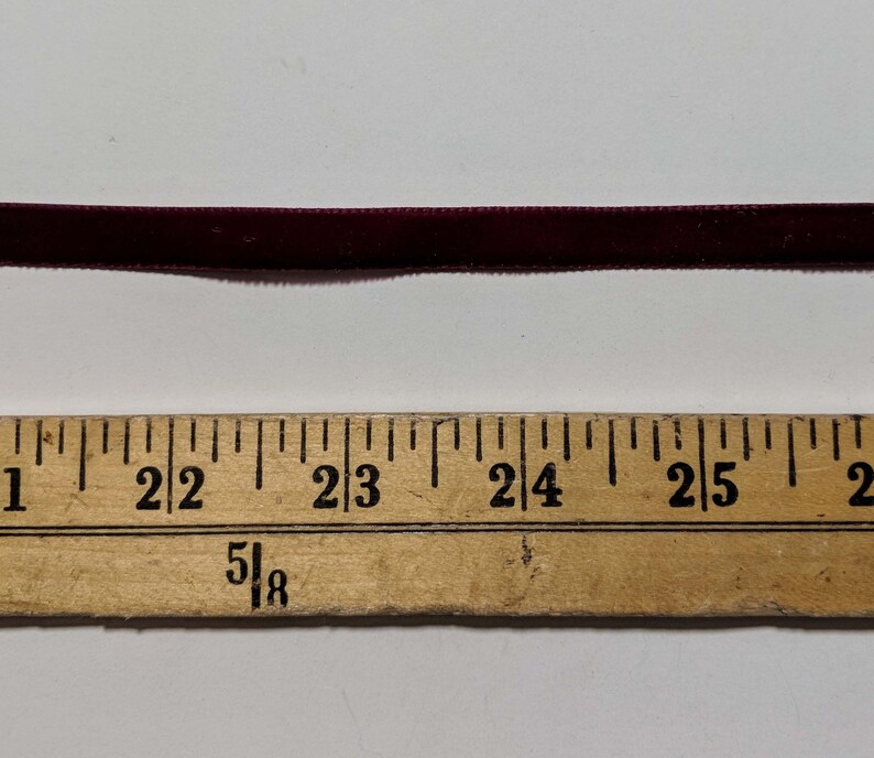 French VELVET Ribbon MAROON RED by the Yard 3/8 Inch - Etsy