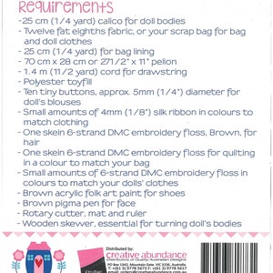 Little Bag of Dollies Doll Pattern - Rosalie Dekker Designs - Etsy