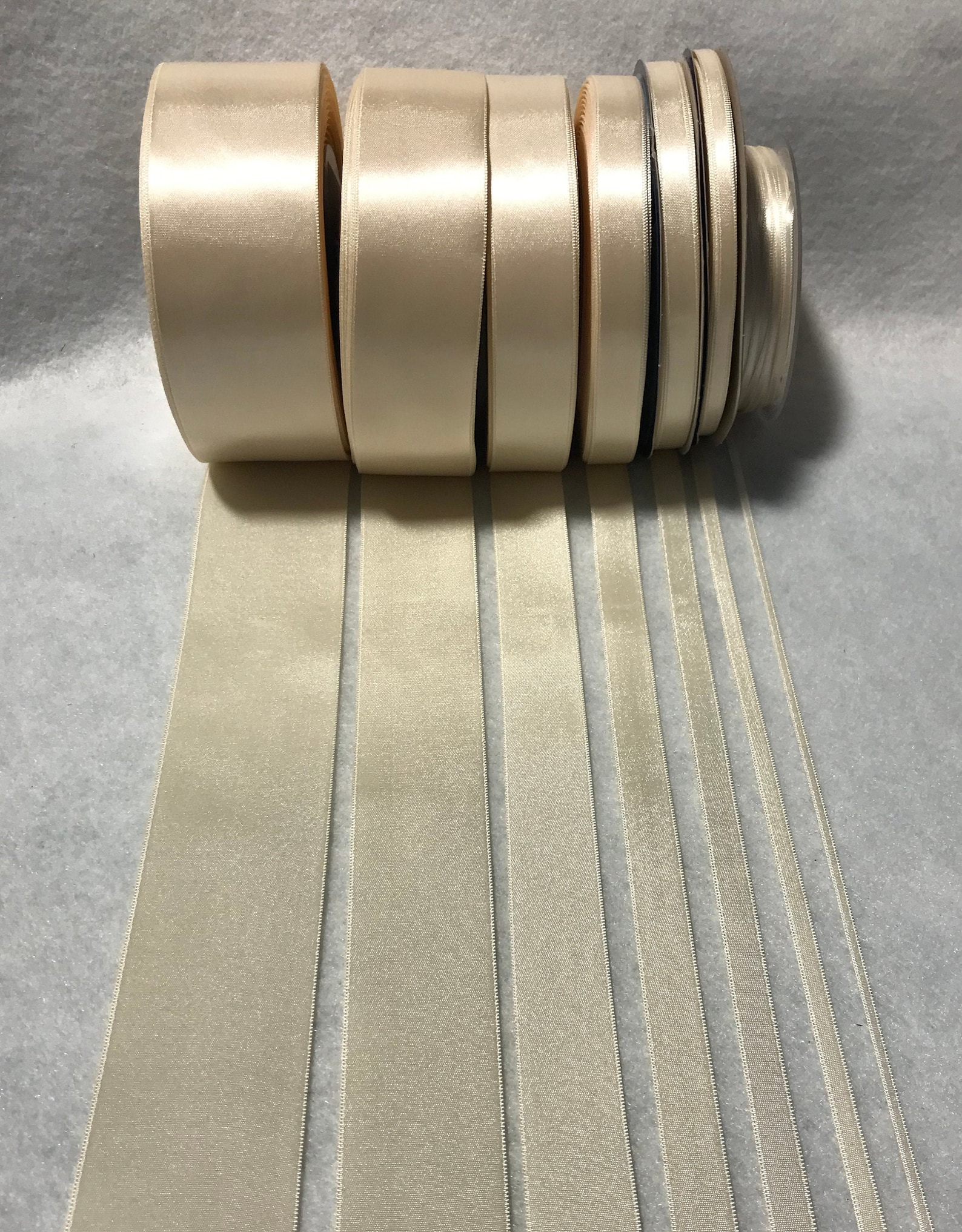 Cream Double Sided Satin Ribbon Made in France 7 Widths to - Etsy