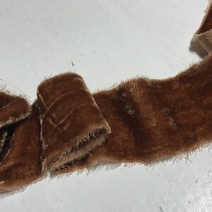 Hand Dyed Camel Brown Silk Velvet Ribbon ( 4 Widths to Choose From) - Etsy