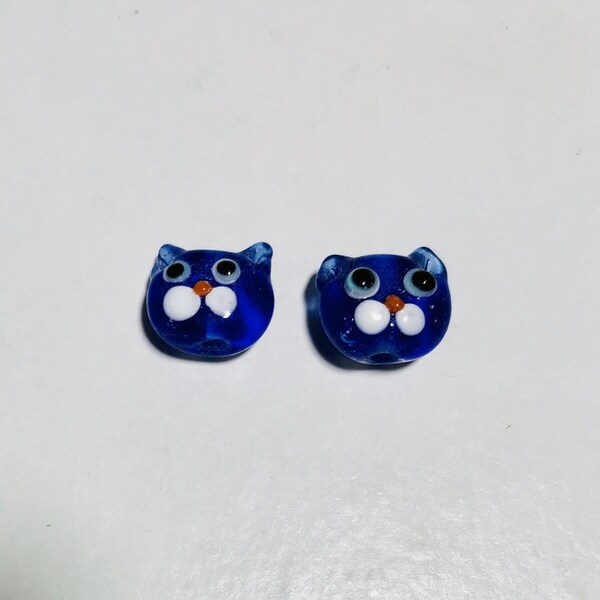 Lampwork Cat Beads - Etsy