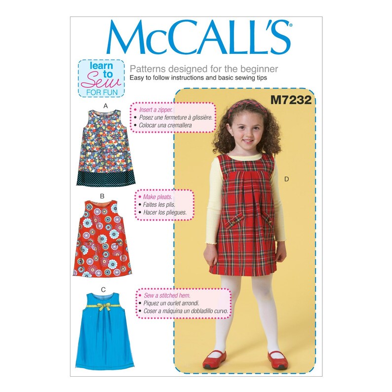 Mccall's Patterns M7232 Toddlers'/children's - Etsy