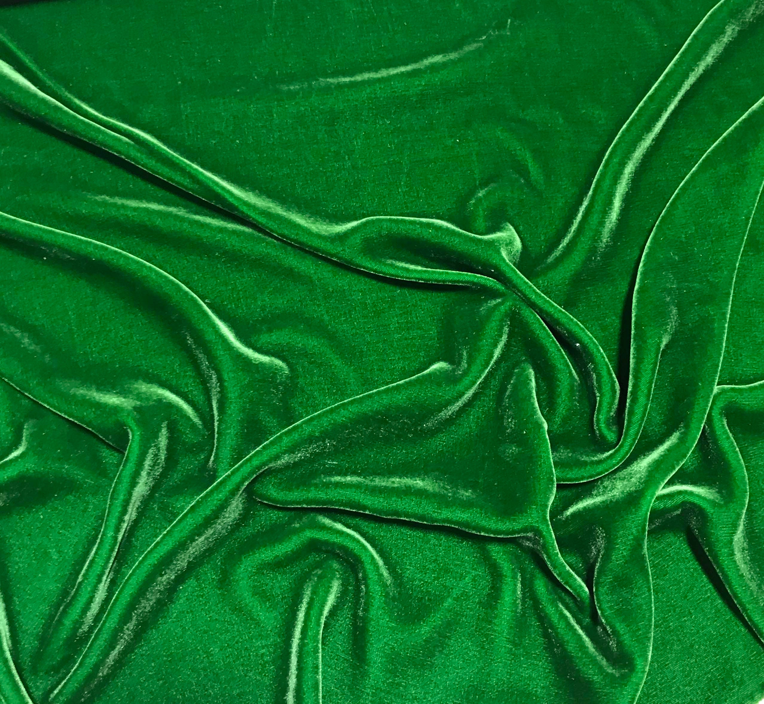 KELLY GREEN Silk Velvet Fabric | Etsy