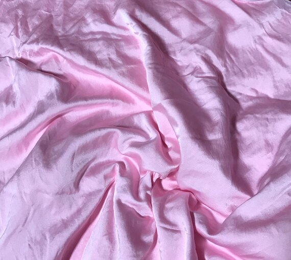 Hand Dyed BALLERINA PINK Silk/Cotton Satin Fabric | Etsy