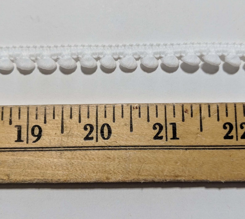 WHITE French Pom Pom Trim 3/8 Wide | Etsy
