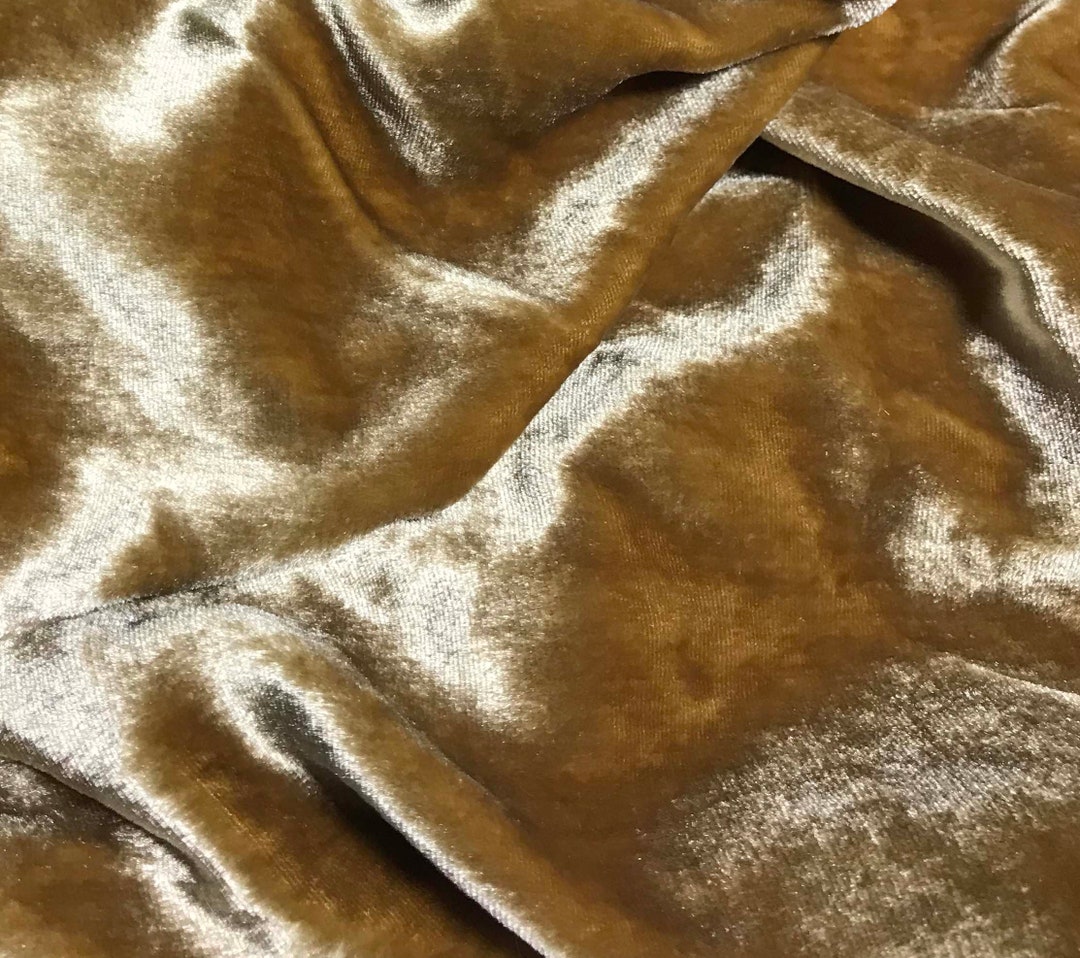 GOLD Silk Velvet Fabric - Etsy