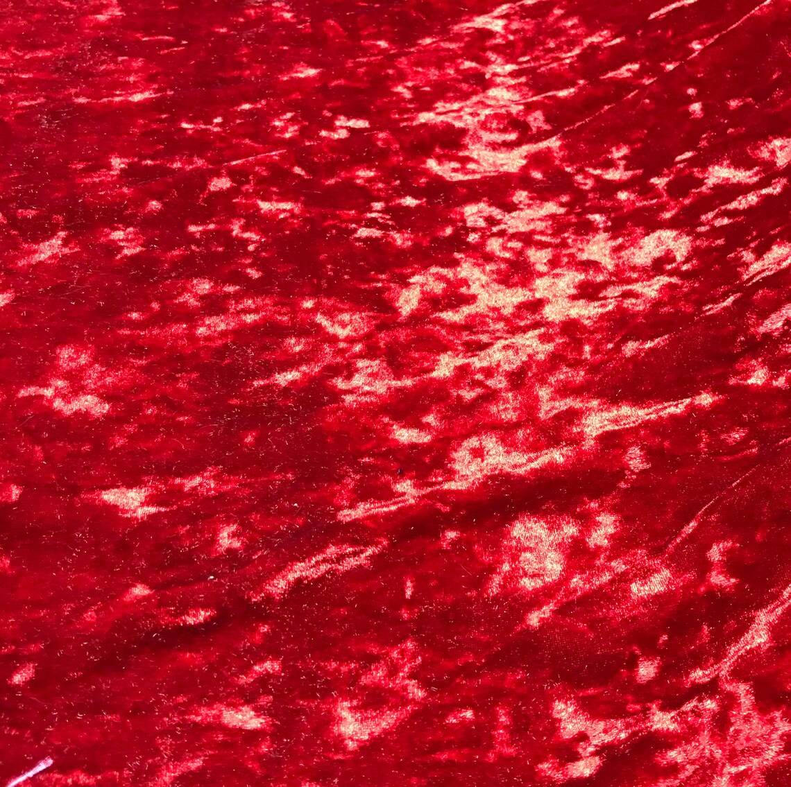 Ruby Red Stretch Polyester Crushed Velvet Fabric - Etsy