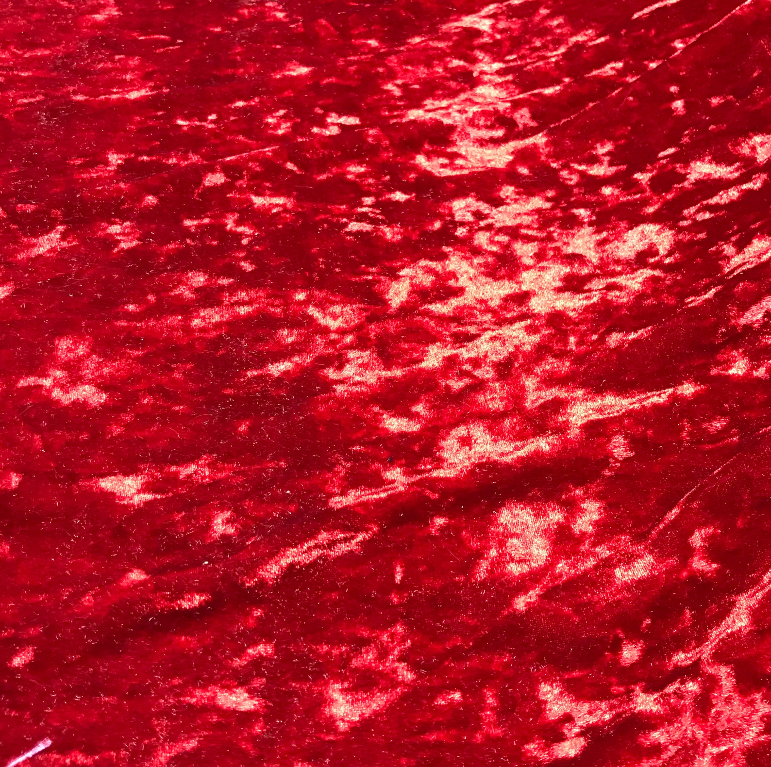 Ruby Red Stretch Polyester Crushed Velvet Fabric - Etsy