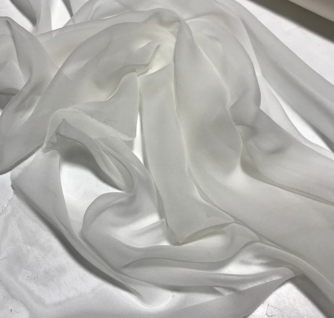 Natural off White - Silk Chiffon Fabric - Etsy
