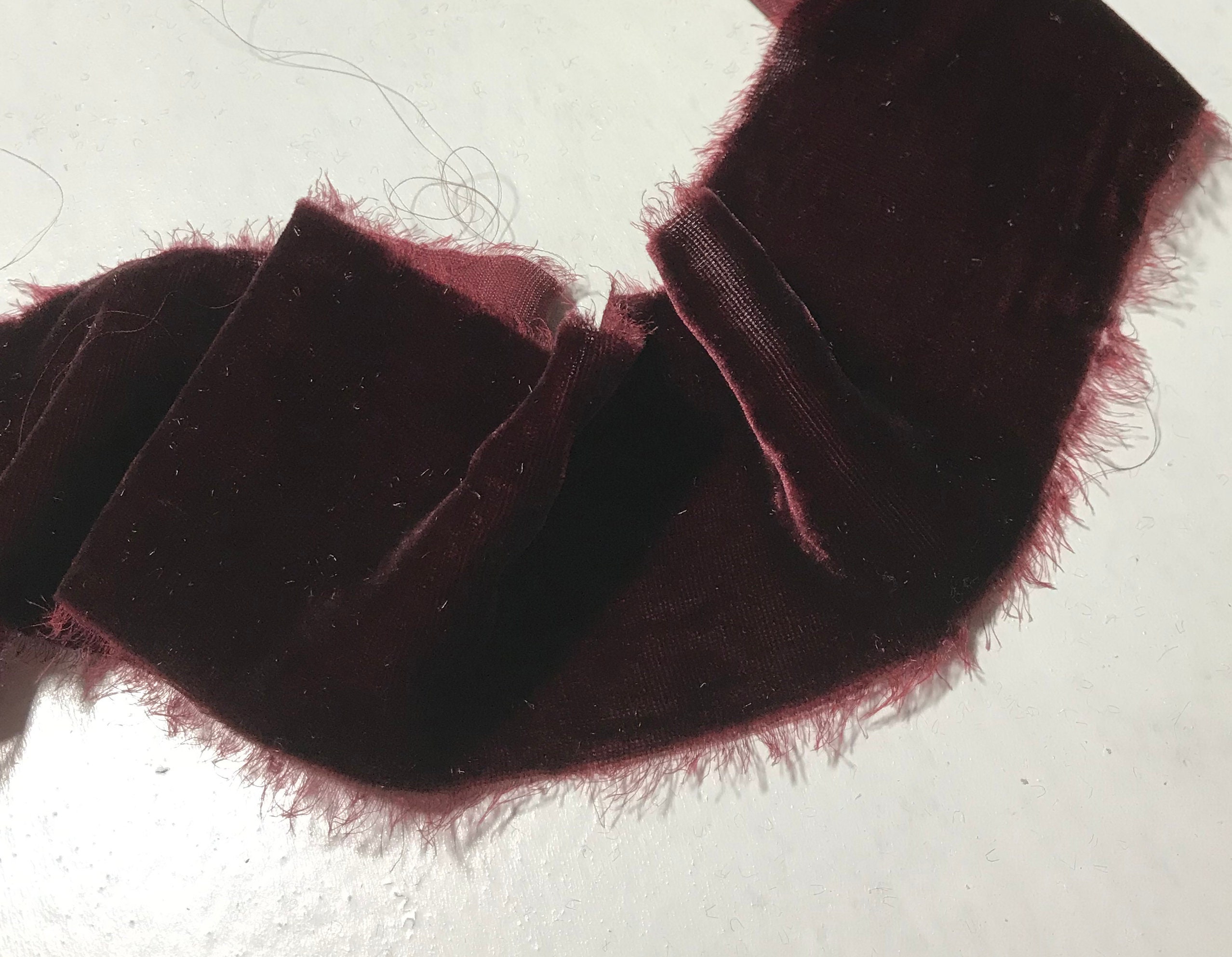 Burgundy Red Silk Velvet Ribbon 4 Widths to Choose From - Etsy