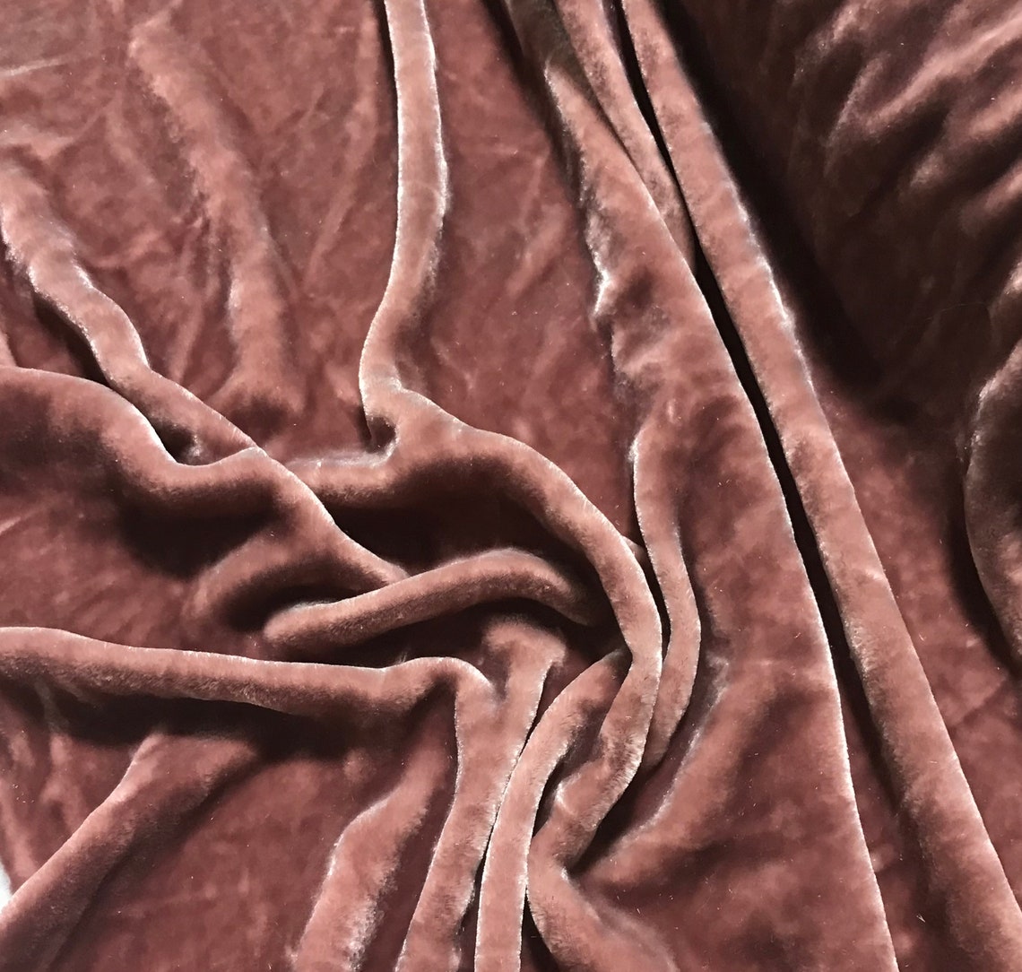 Antique Mauve Hand Dyed Very Plush Long Pile Silk Velvet - Etsy