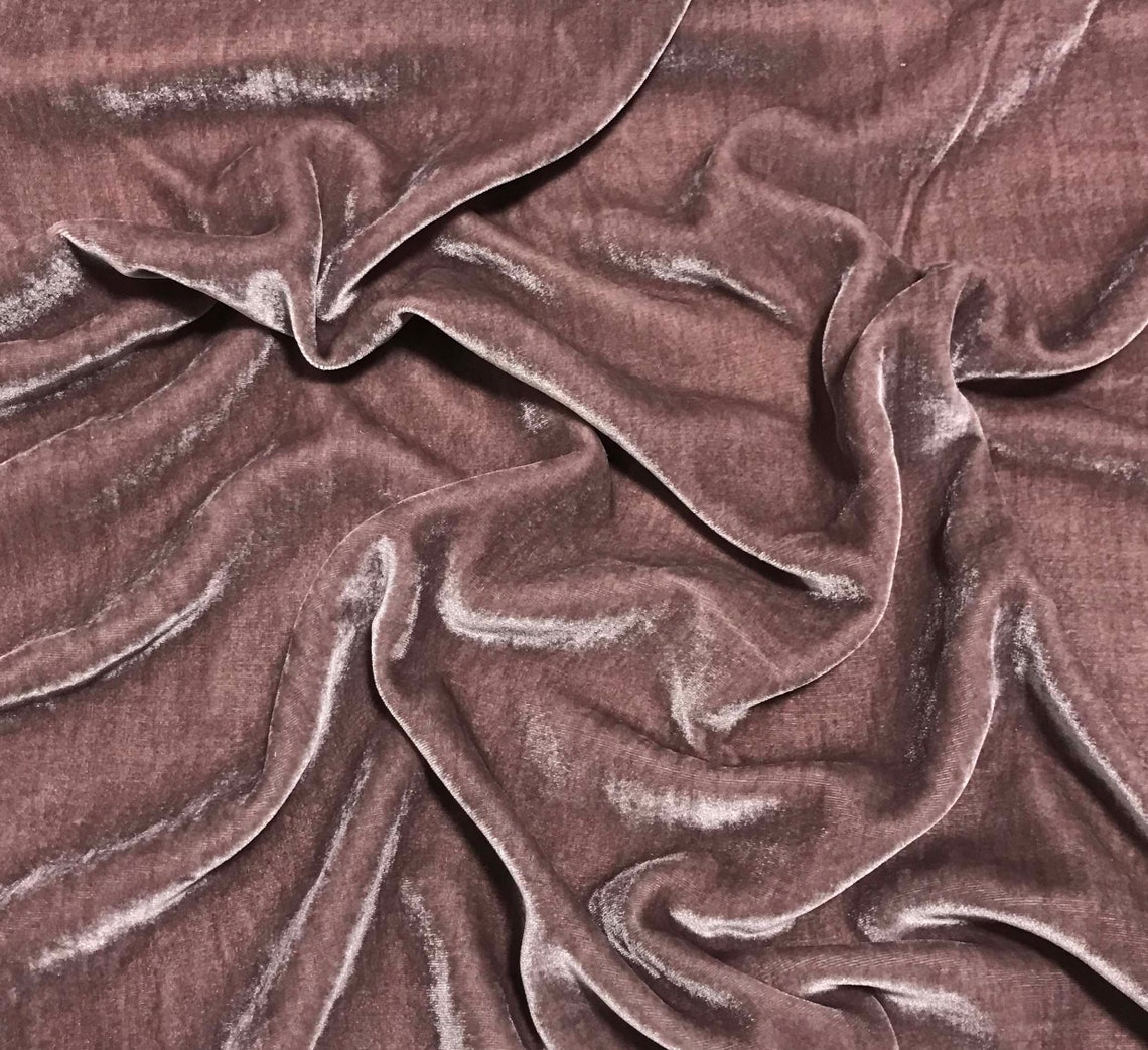 MAUVE Silk Velvet Fabric - Etsy