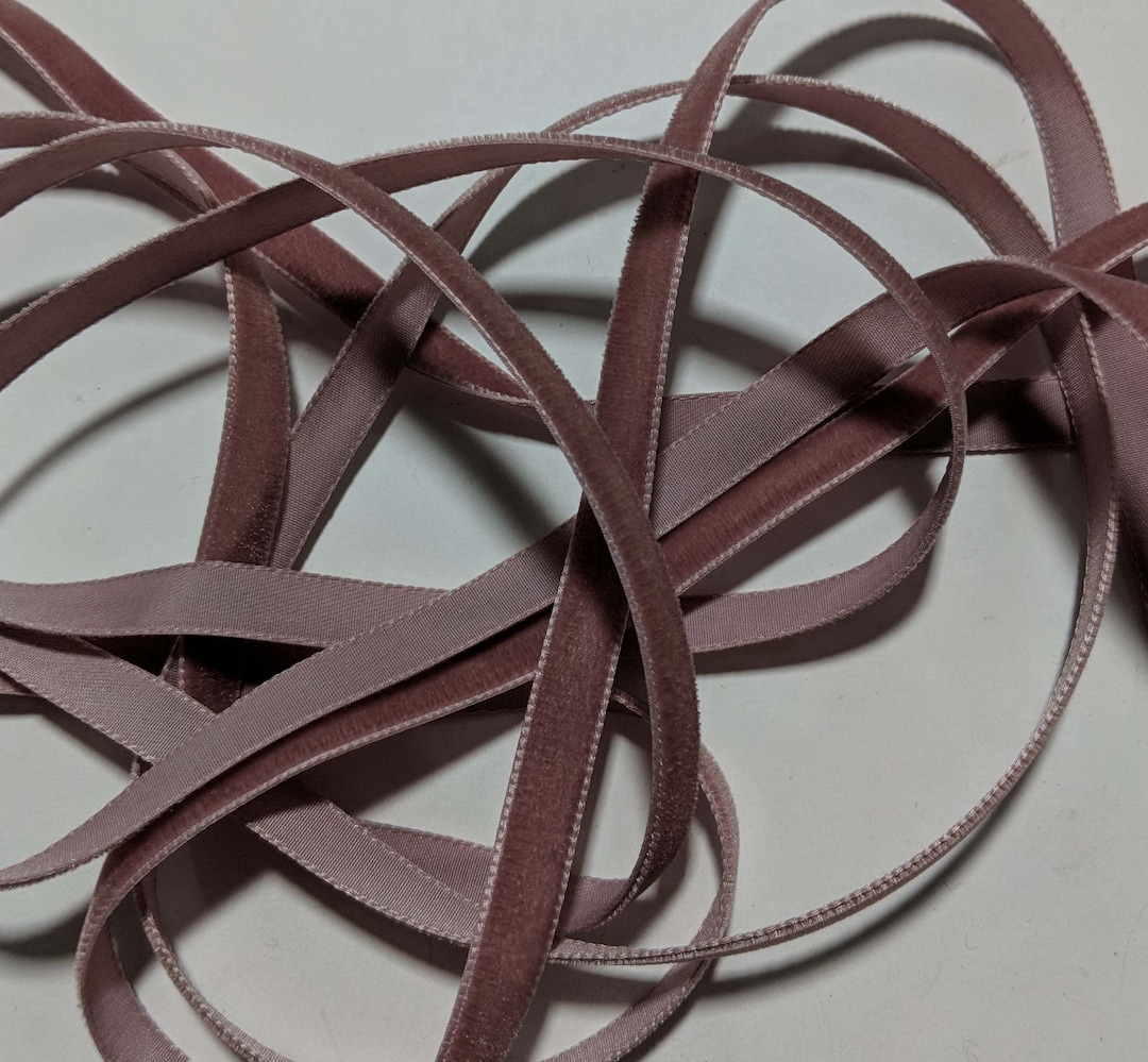 French VELVET Ribbon MAUVE by the Yard 3/8 Inch - Etsy