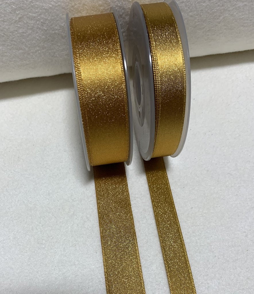 Metallic Gold Double Sided Satin Ribbon Trim Made in France 2 - Etsy