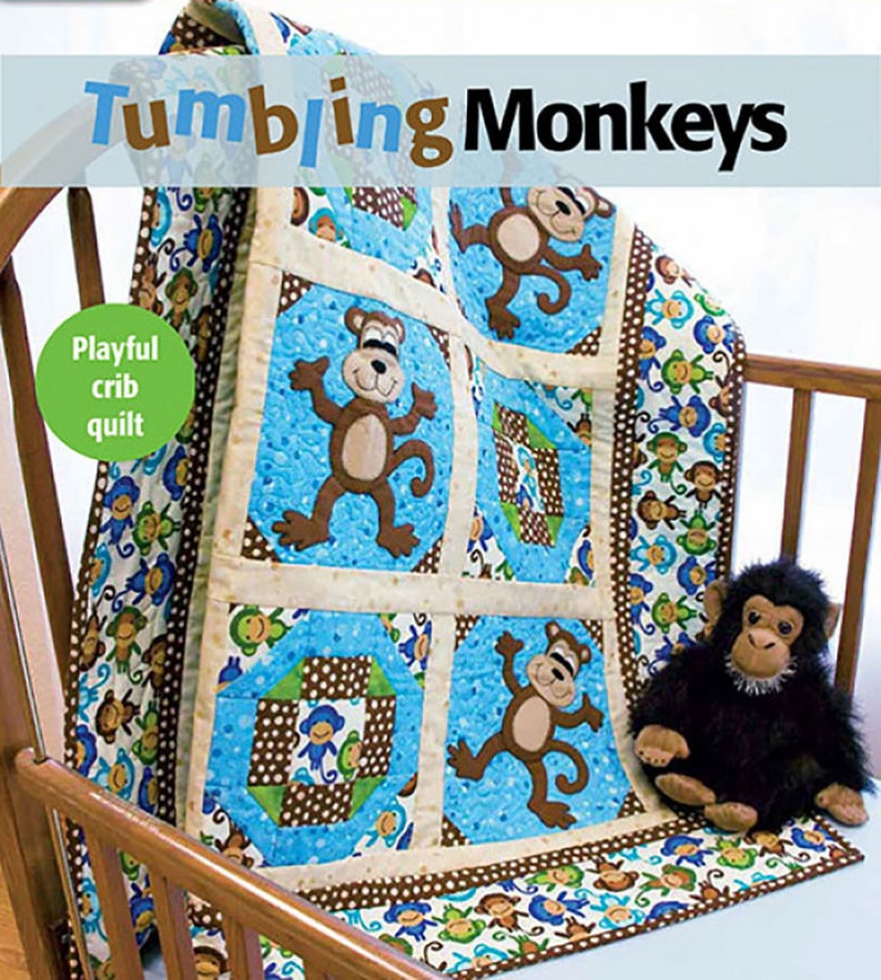 Tumbling Monkeys Quilt Pattern by The Whimsical Workshop | Etsy