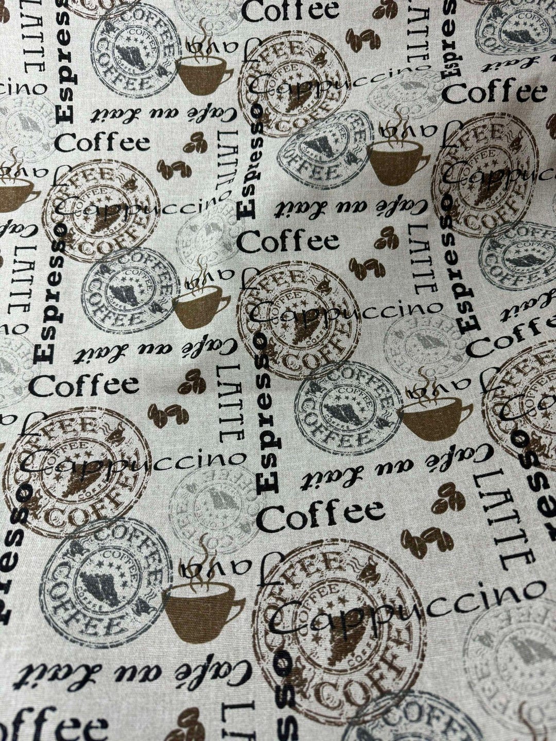 Espresso Coffee Cafe - Richloom Cotton Canvas Fabric - Etsy