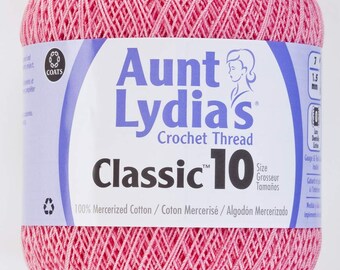 Coats Aunt Lydia's Crochet Cotton Thread Classic Size 10, Aqua 154-450 ...