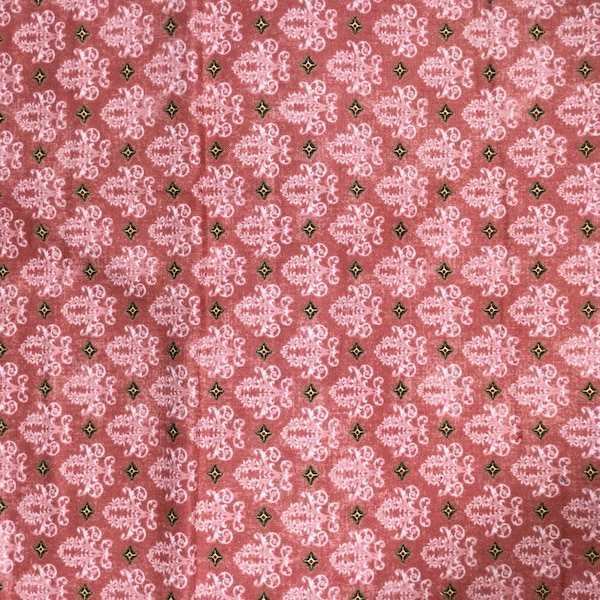 Pink Damask Fabric - Etsy