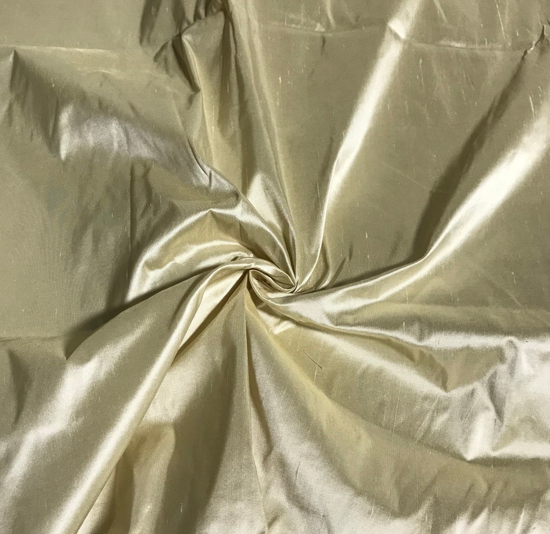 Pale Yellow Silk Dupioni Fabric - Etsy