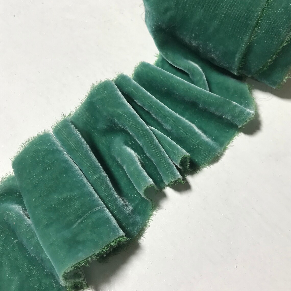 Hand Dyed Sage Green Silk Velvet Ribbon 4 Widths to Choose - Etsy