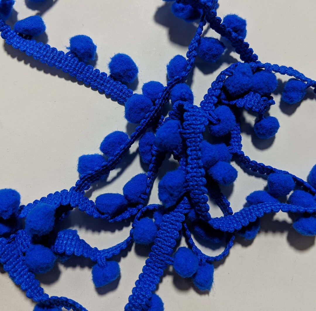 ROYAL BLUE French Pom Pom Trim (3/4" Wide) - Etsy