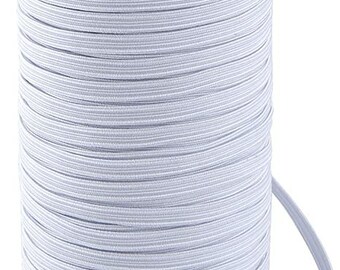 1/4 White Braided Elastic 144 Yds Roll - Etsy