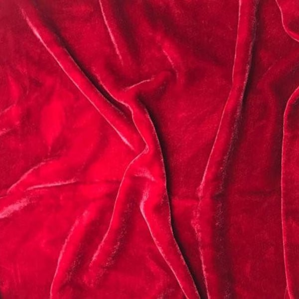 Red Velvet Fabric - Etsy
