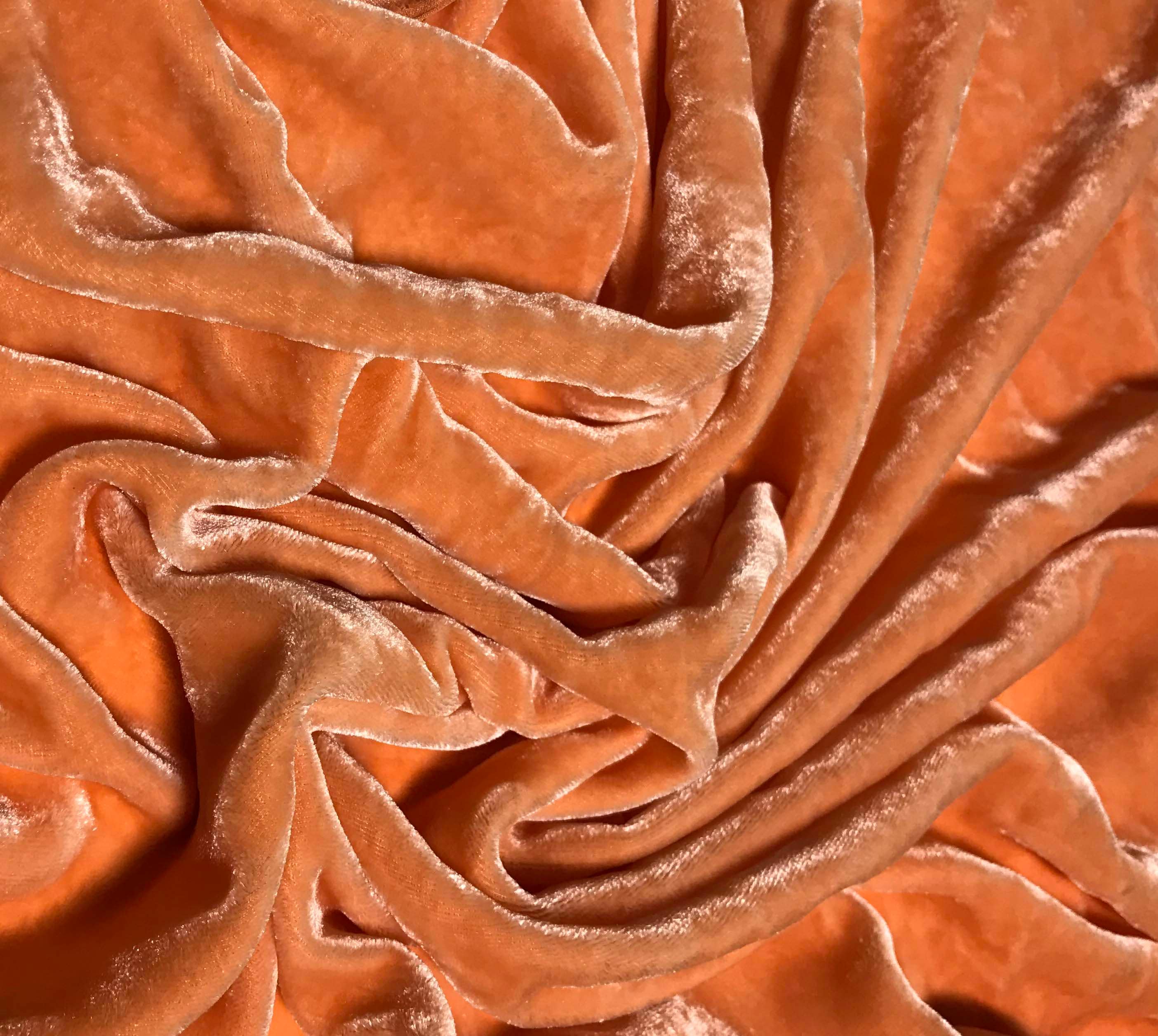 PERSIMMON ORANGE Hand Dyed Silk Velvet Fabric - Etsy