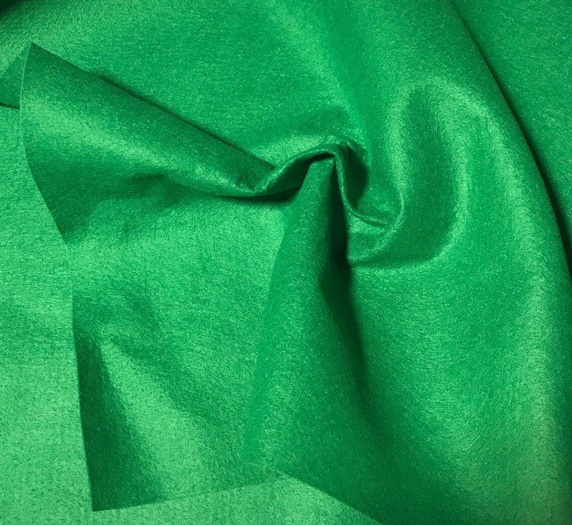 Kelly Green Wool /rayon Blend Felt Fabric - Etsy