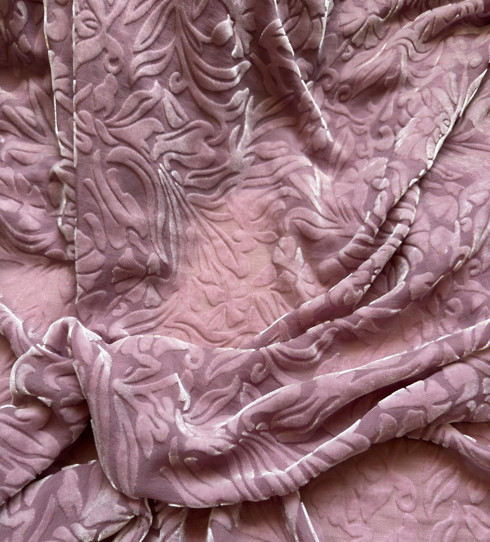 ANTIQUE MAUVE Floral Burnout Hand Dyed Silk Velvet Fabric - Etsy