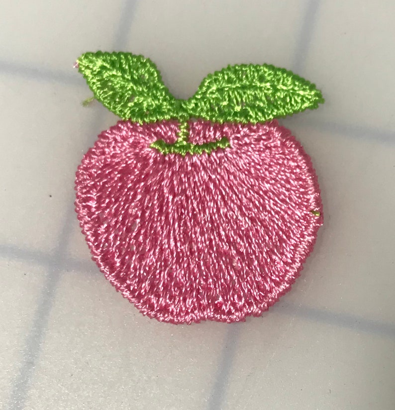 Embroidered Lace Pink Apple Applique Trim 1 1/2" Wide Made in France - Etsy