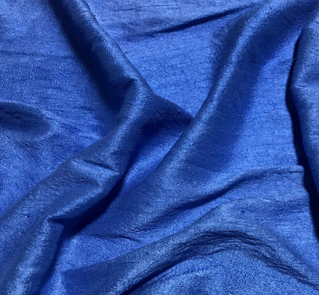 Hand Dyed Sapphire Blue - Silk Dupioni Fabric - Etsy
