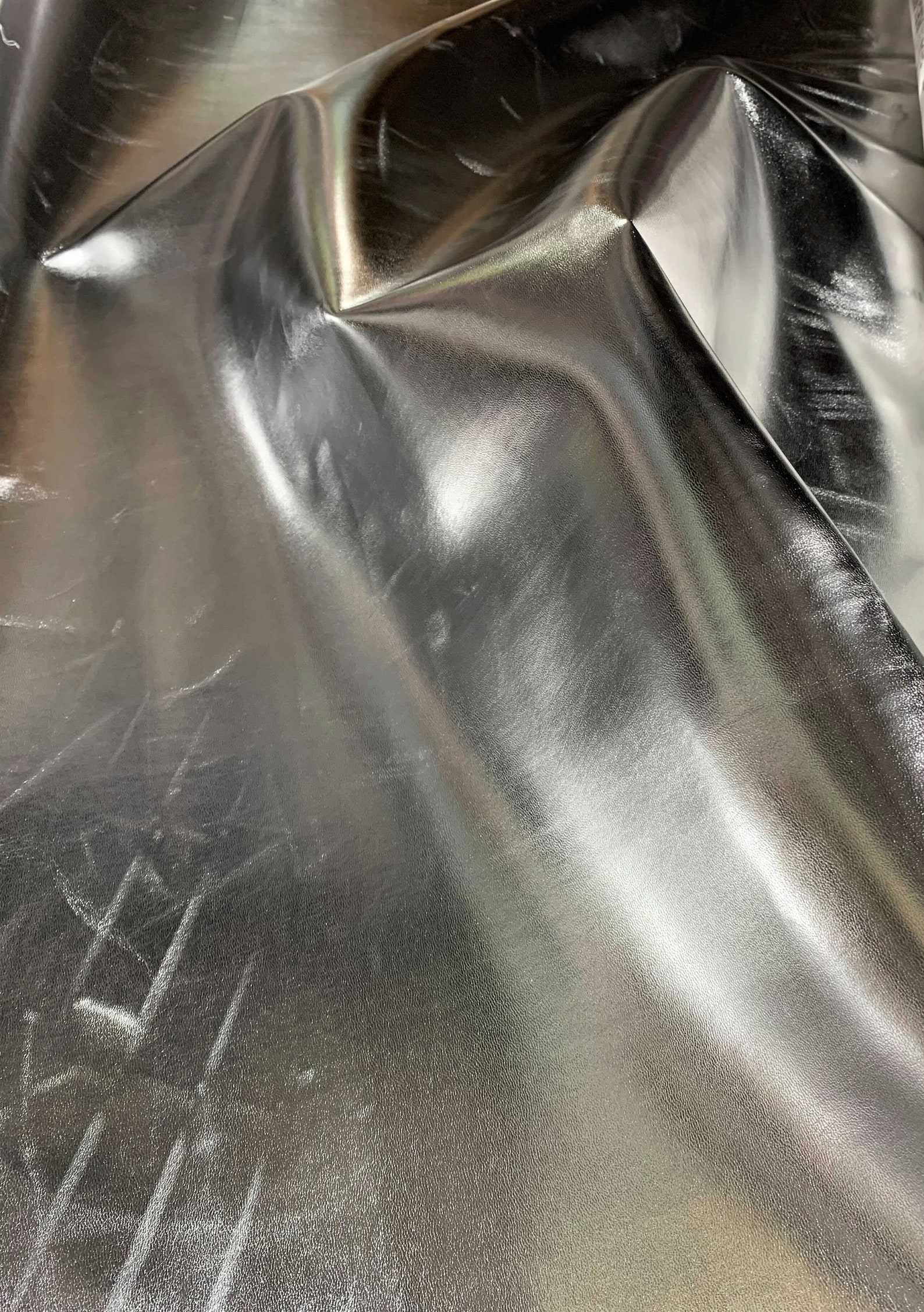 Silver Metallic Vinyl Fabric | Etsy