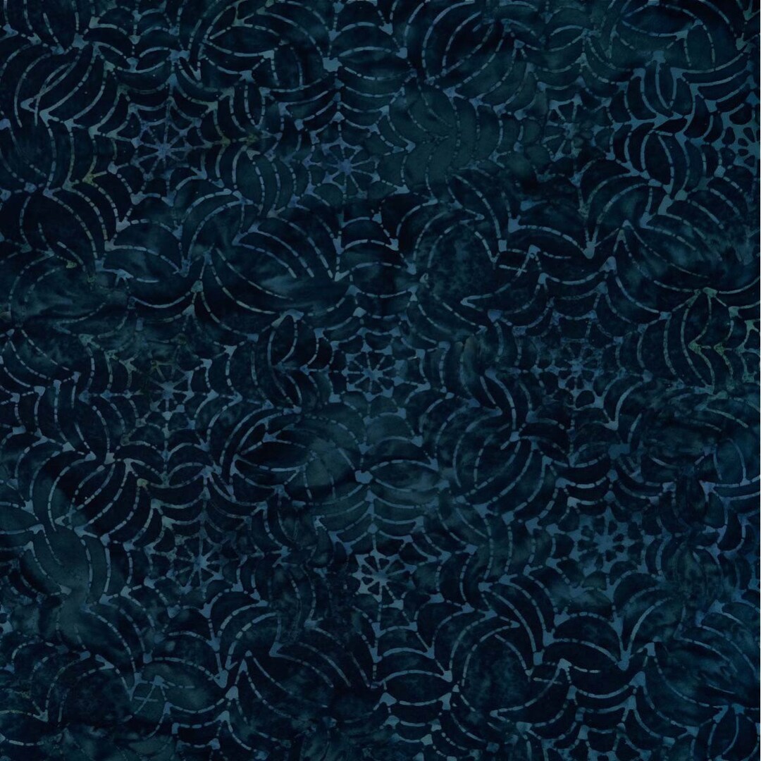 Deep Blue Cobwebs - Ocean Tale - Batik by Mirah Cotton Fabric - Etsy
