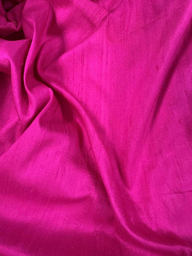 1/2 Yard Remnant Sale - FUCHSIA PINK Silk DUPIONI Fabric - Etsy
