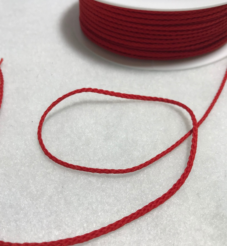 RED French Fine Cord Trim Made in France (1mm) 5 Yards - Etsy