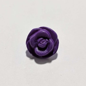 Purple Rose Flower Plastic Button - 15mm /1/2 Inch - Dill Buttons - Set ...